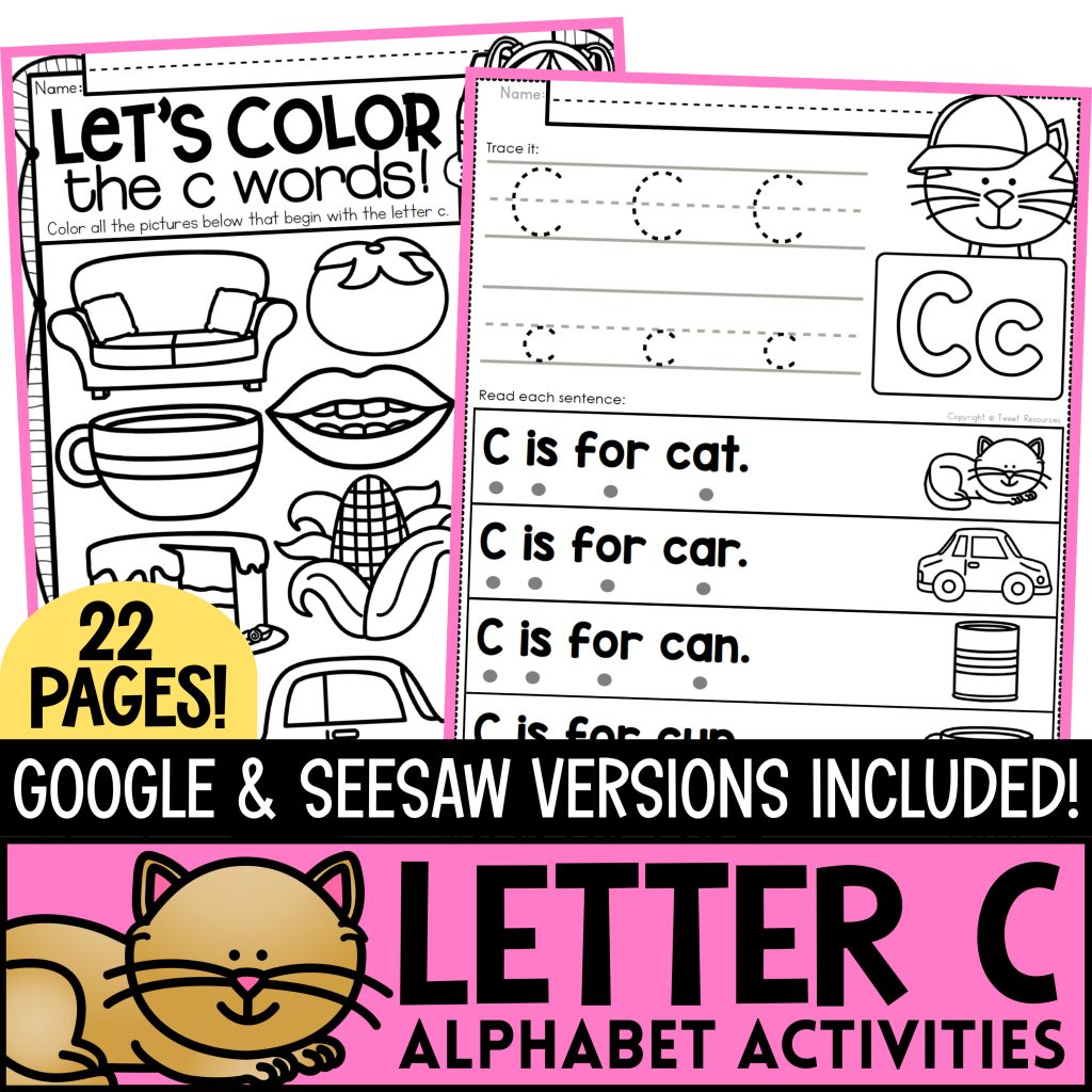 The Letter C! Alphabet Letter Of The Week Package Now With Google ...